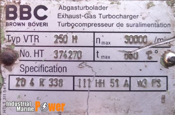 BBC VTR 250-H TURBOCHARGER