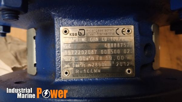 Brand New KSB Pump Available// ETAPRIME GBN 40-140/222 G4 48888757
