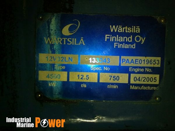 For Sale: 2 pcs Wartsila 12V32LN Main Engines with Gearbox