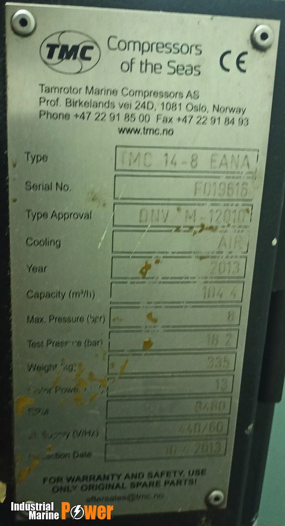 Wanted: Service Air Compressor TMC 14 8-EANA, SN F019616 - Critical Spares