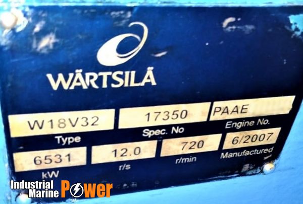 WARTSILA 18V32 ENGINE FOR SALE